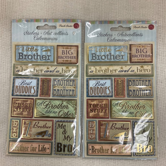 Punch Studio | Other | Punchstudiodimensional Stickers Brother 2 Packs ...